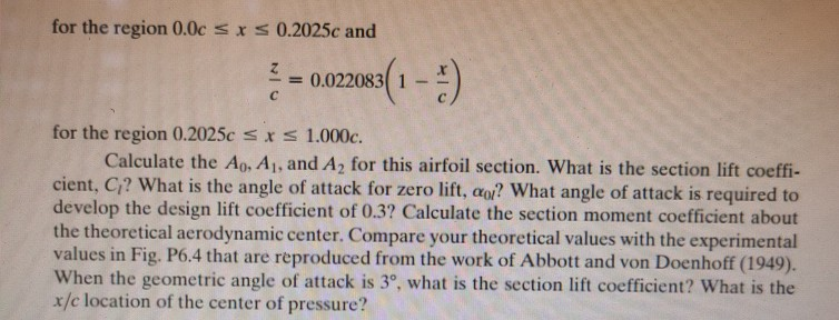 Solved 6.4. The numbering system for wing sections of the | Chegg.com