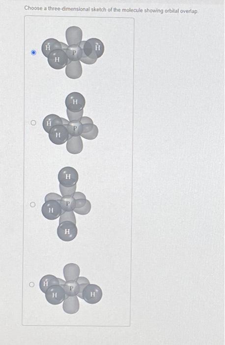 Solved Choose A Three Dimensional Sketch Of The Molecule
