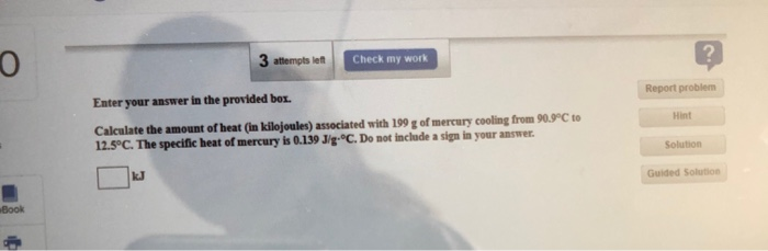 Solved 3 attempts let Check my work Report problem Enter | Chegg.com