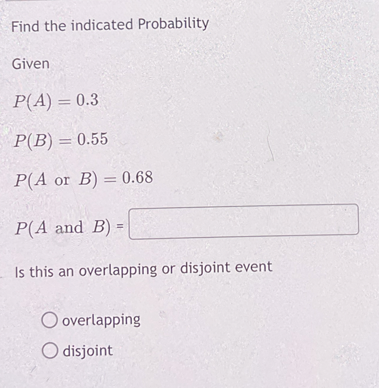 Solved Find the indicated | Chegg.com