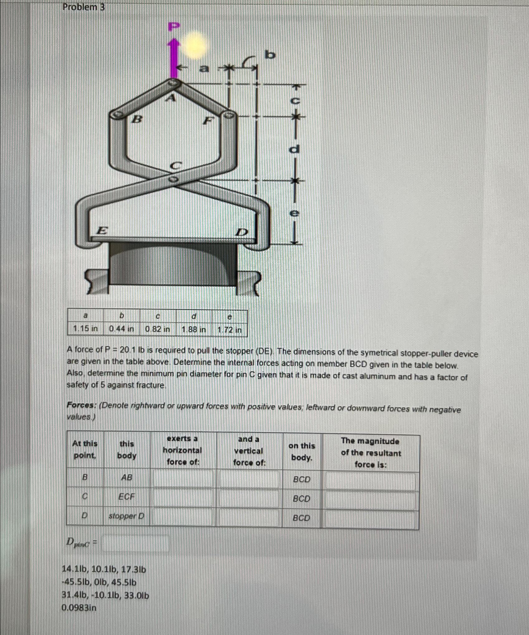 Problem 3\table[[a,b,e,d,e | Chegg.com