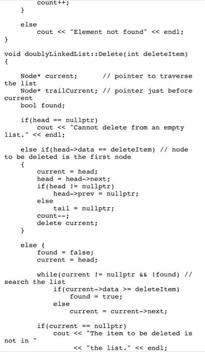 Solved #include "DoublyLinkedList.h" #include using | Chegg.com