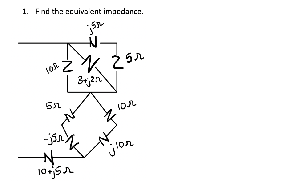 Solved Find the equivalent impedance. | Chegg.com
