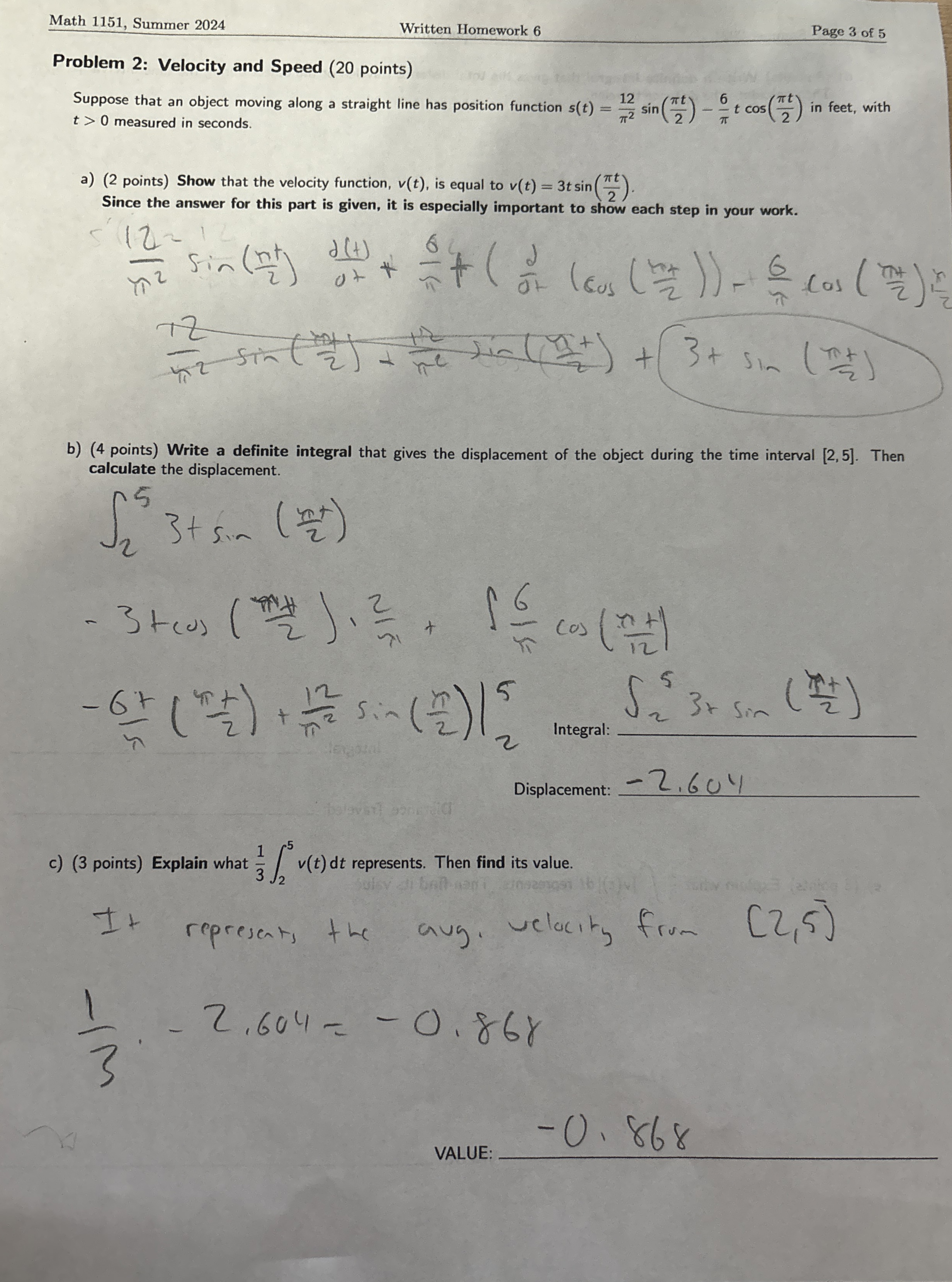 Solved Math 1151, ﻿Summer 2024Written Homework 6Page 3 ﻿of | Chegg.com