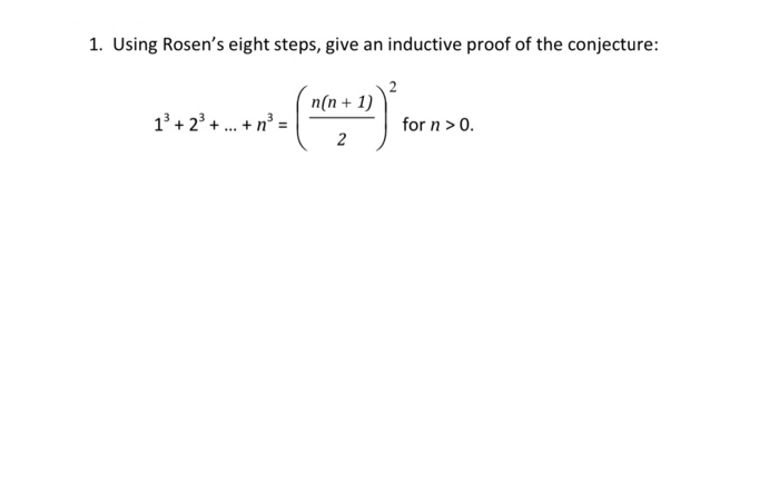 Solved Solve the problem using an inductive proof and | Chegg.com