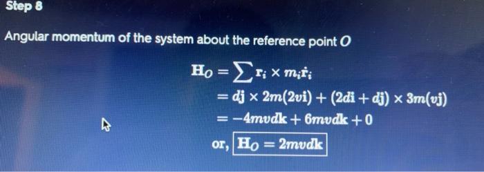 Solved Angular momentum of the system about the reference | Chegg.com