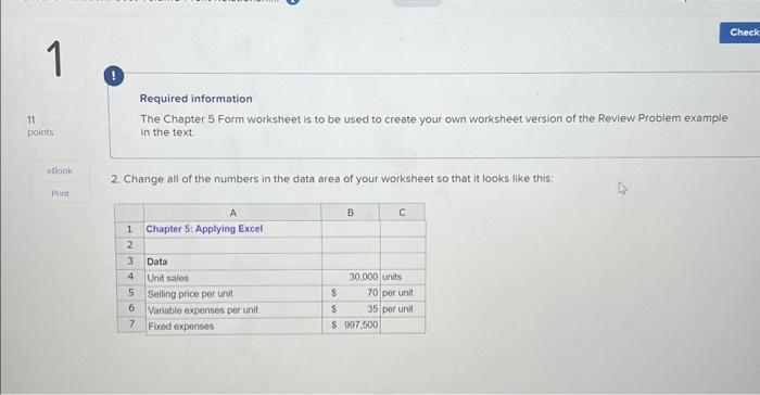 Solved Required information The Chapter 5 Form worksheet is | Chegg.com