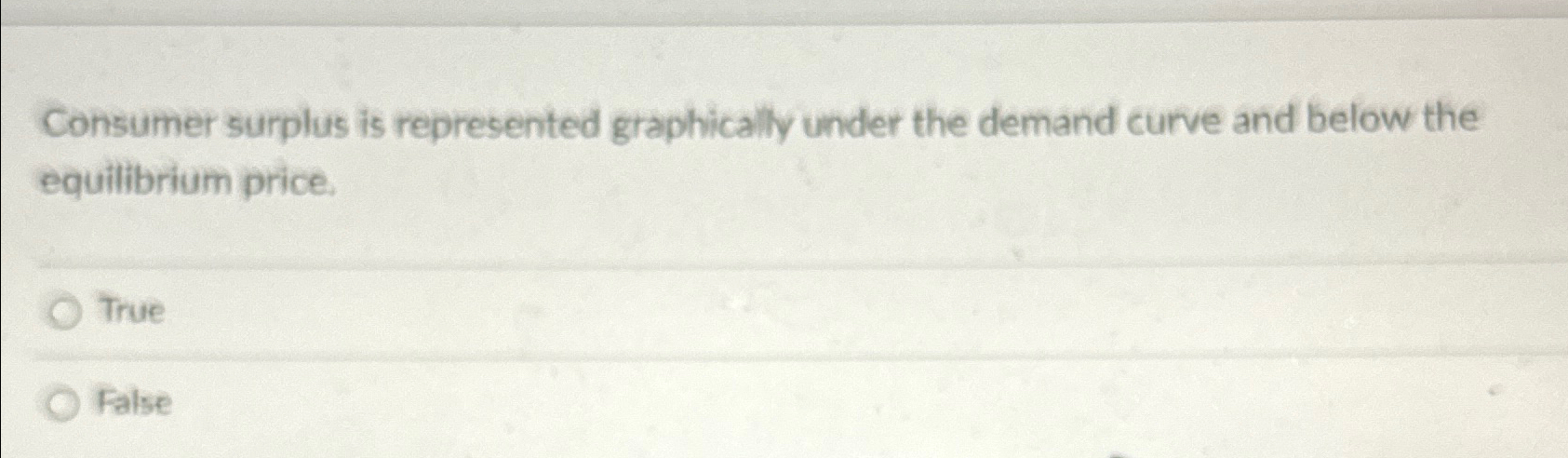 Solved Consumer surplus is represented graphically under the | Chegg.com