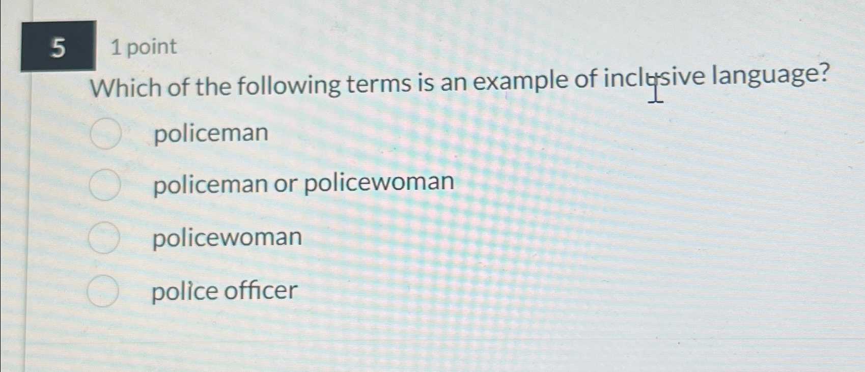 Solved 51 ﻿pointWhich of the following terms is an example | Chegg.com