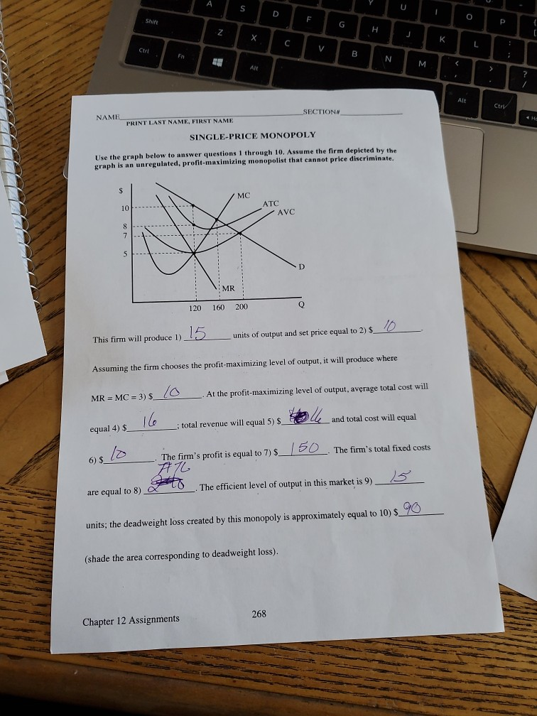 Solved Shift Ctr SECTION NAME_ PRINT LAST NAME, FIRST NAME | Chegg.com