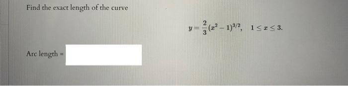 Solved Find the exact length of the curve | Chegg.com