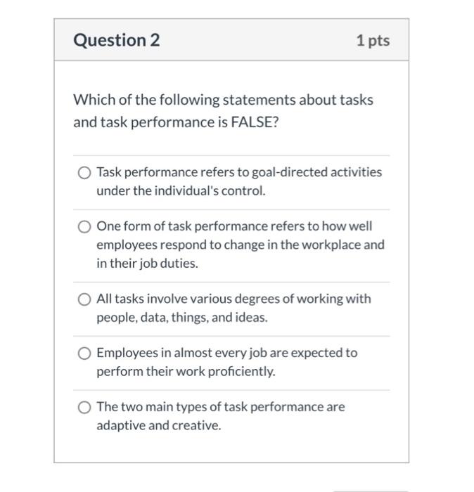 Solved Which of the following statements about tasks and | Chegg.com