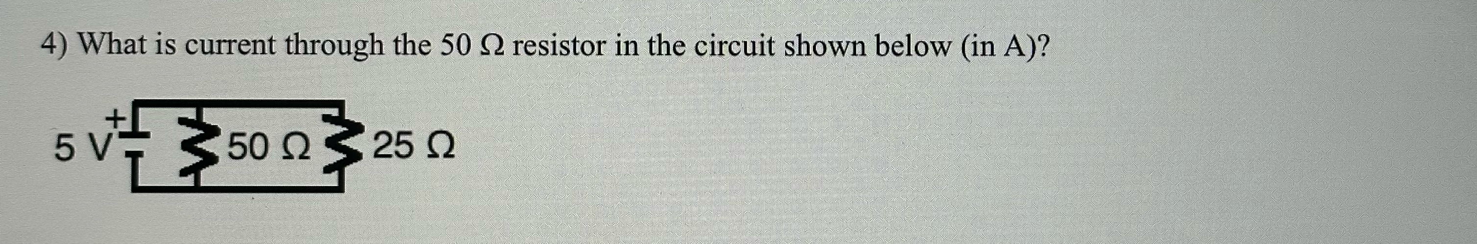 Solved What is current through the 50Ω ﻿resistor in the | Chegg.com