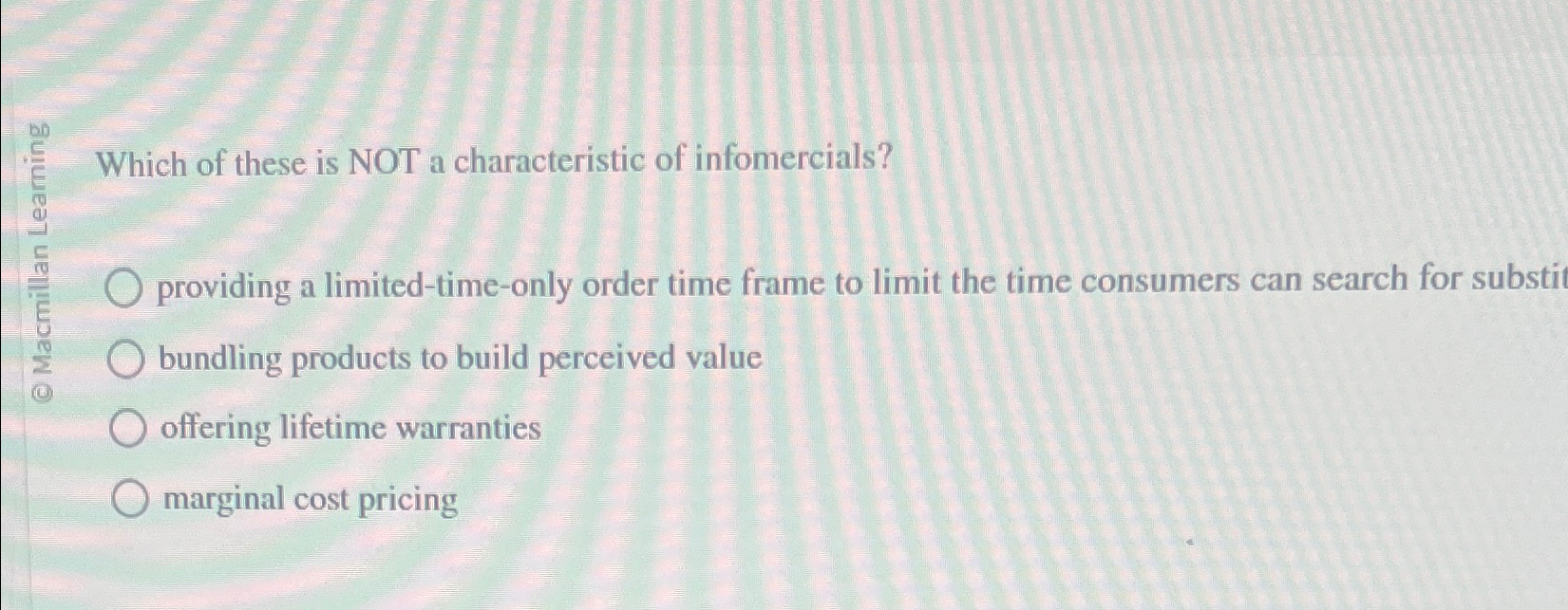 Solved Which of these is NOT a characteristic of | Chegg.com