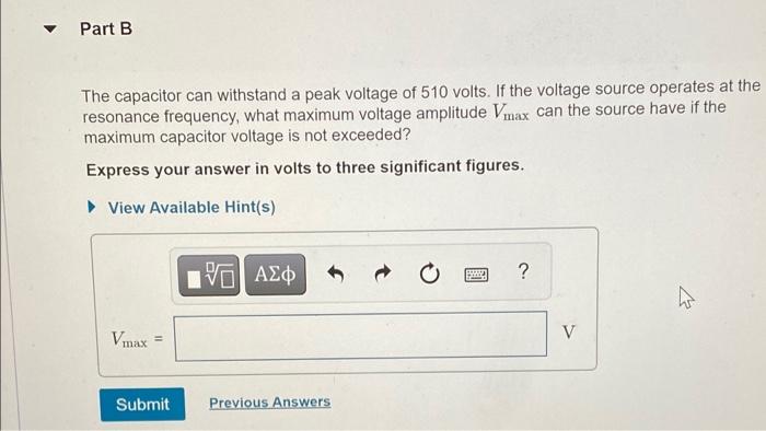 Solved In an L-R-C series circuit, the resistance is 460 | Chegg.com