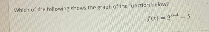 Solved Which of the following shows the graph of the | Chegg.com