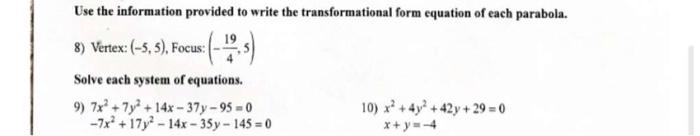 Solved Use the information provided to write the | Chegg.com