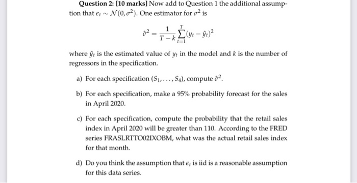 Question 1 10 Marks In This Exercise We Will
