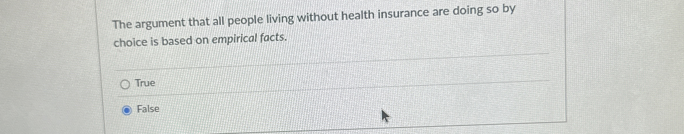 The argument that all people living without health | Chegg.com