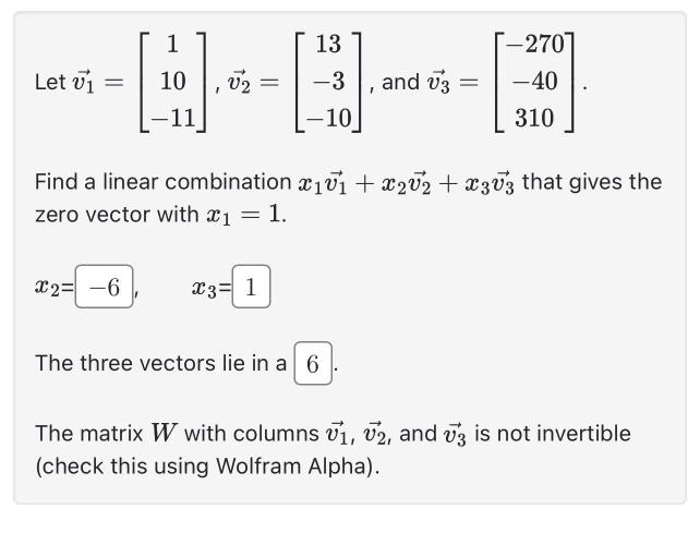 Solved Let vec(v)1=[110-11],vec(v)2=[13-3-10], ﻿and | Chegg.com