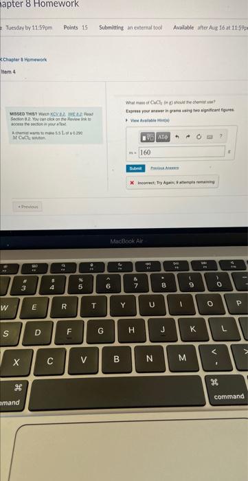 Solved lapter 8 Homework Toesday by 11.59pm Points 15 | Chegg.com