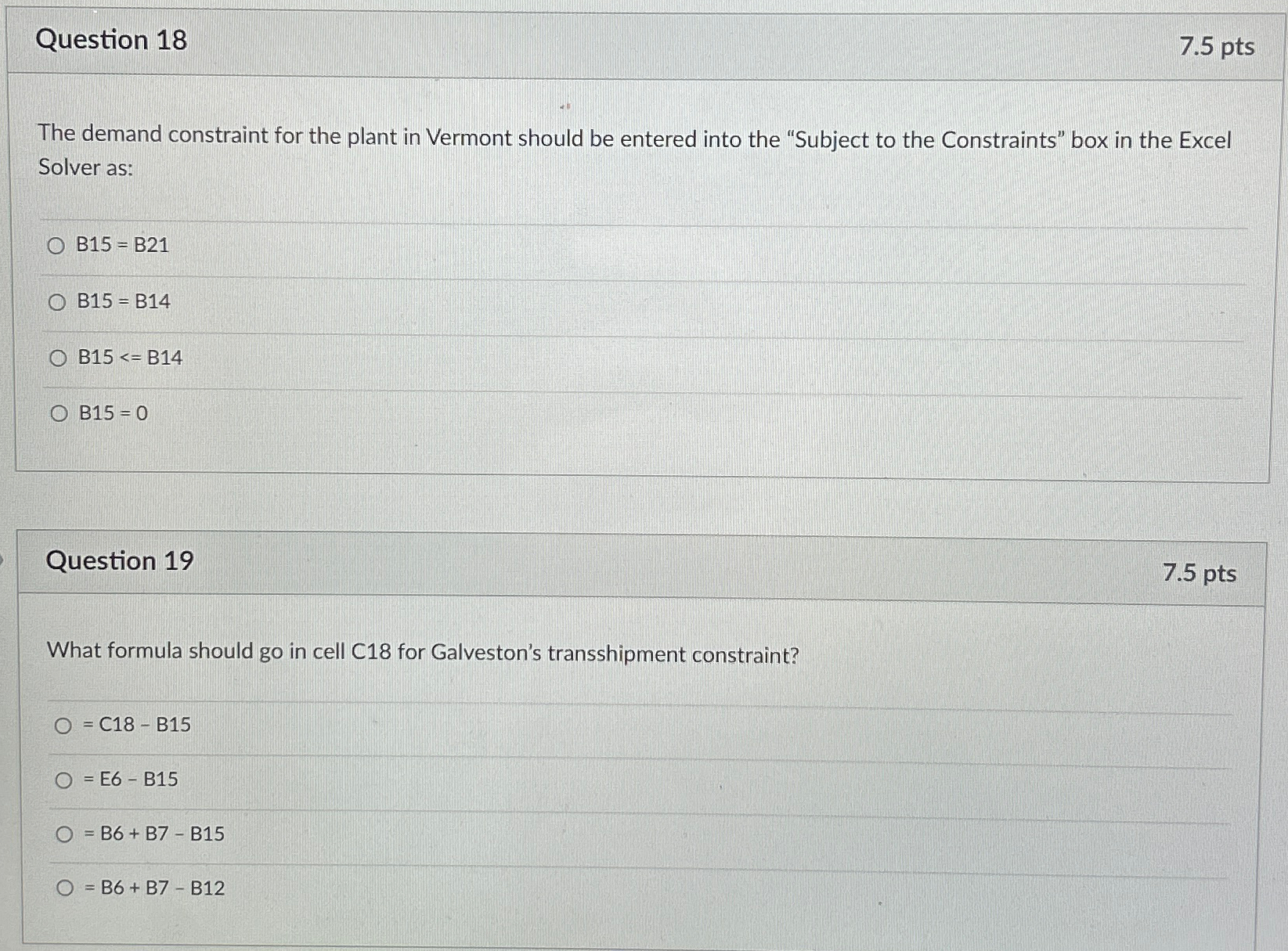 Solved Question 187.5ptsThe demand constraint for the plant | Chegg.com