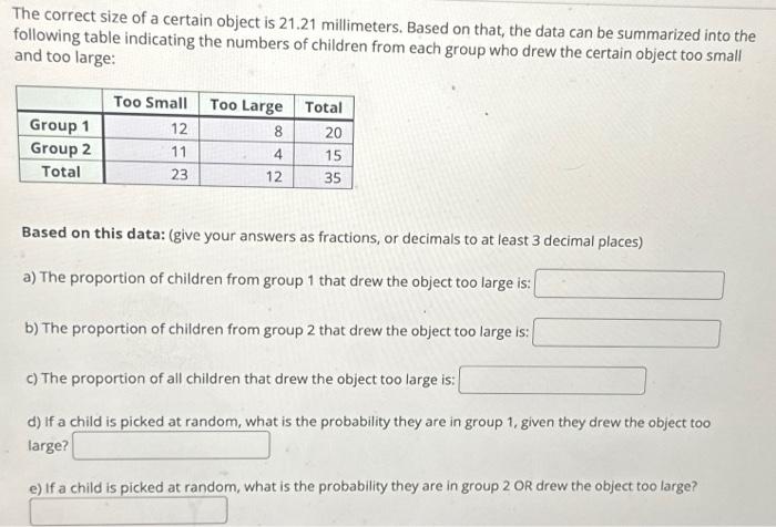 Solved The correct size of a certain object is 21.21 | Chegg.com