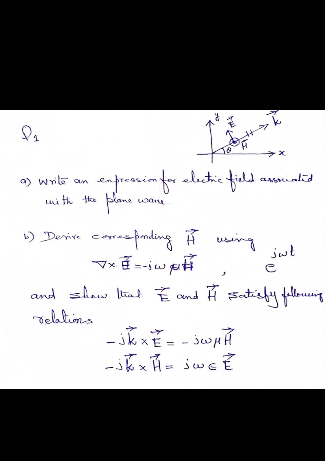 Solved S1a) ﻿Write an expression for electric field | Chegg.com