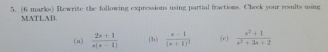 Solved 5. (6 marks) Rewrite the following expressions using | Chegg.com