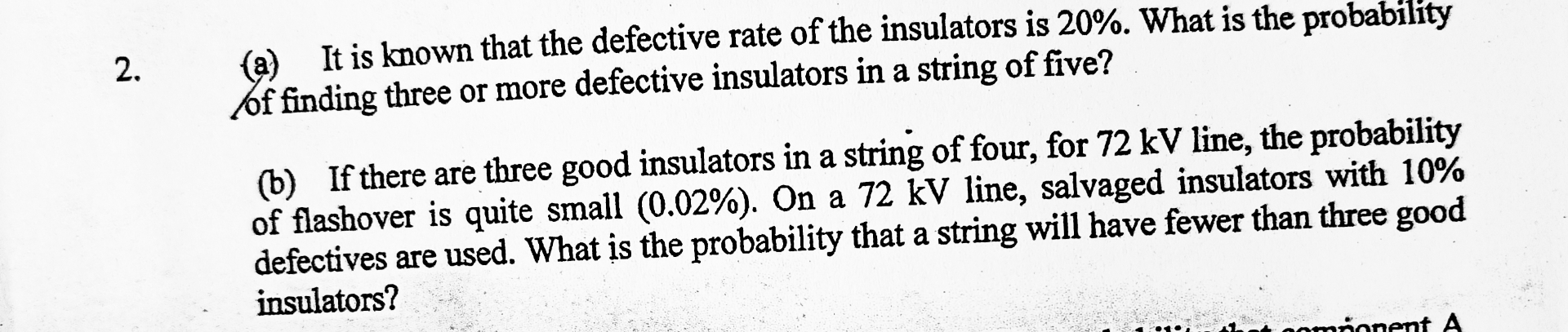 Solved (a) ﻿It is known that the defective rate of the | Chegg.com