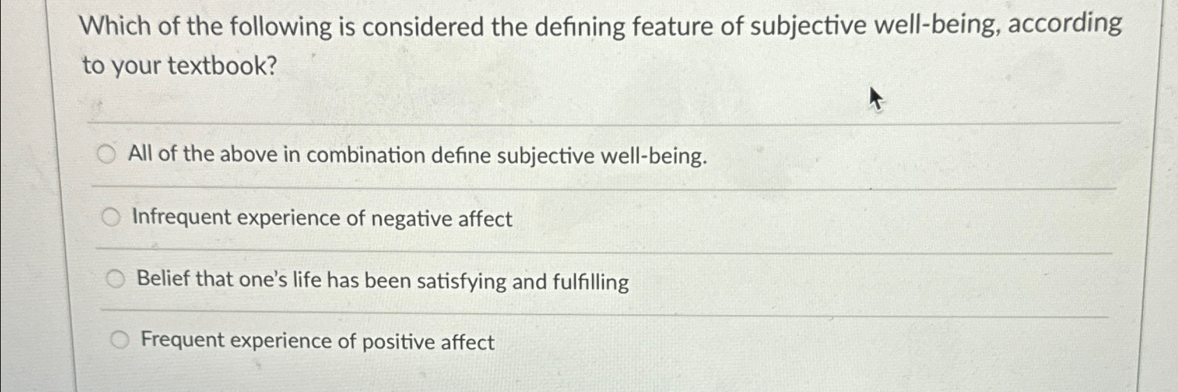 Solved Which of the following is considered the defining | Chegg.com