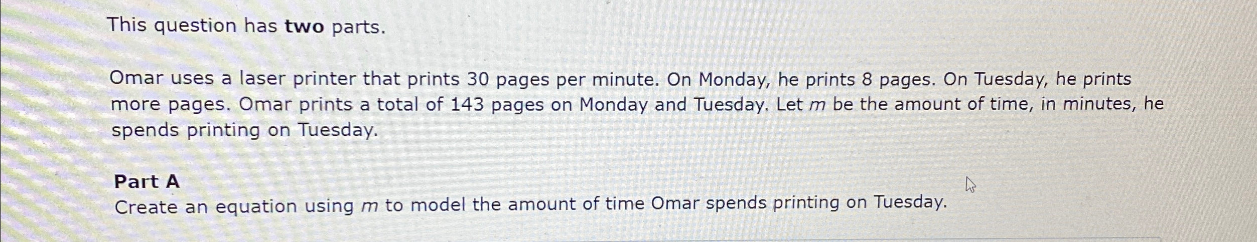 Solved This question has two parts.Omar uses a laser printer | Chegg.com
