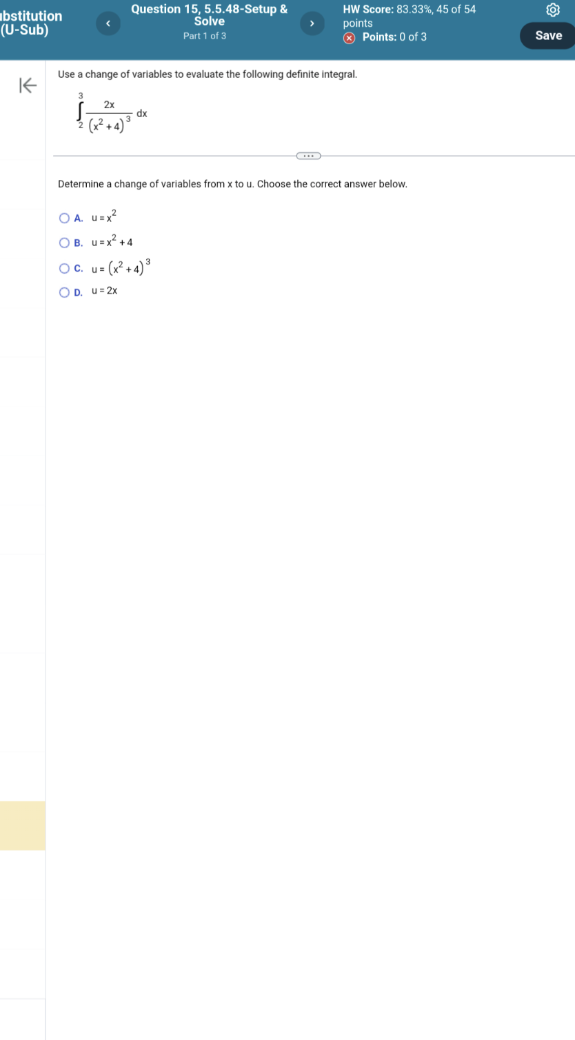 Solved Use the substitution u=6x2+x to evaluate the | Chegg.com