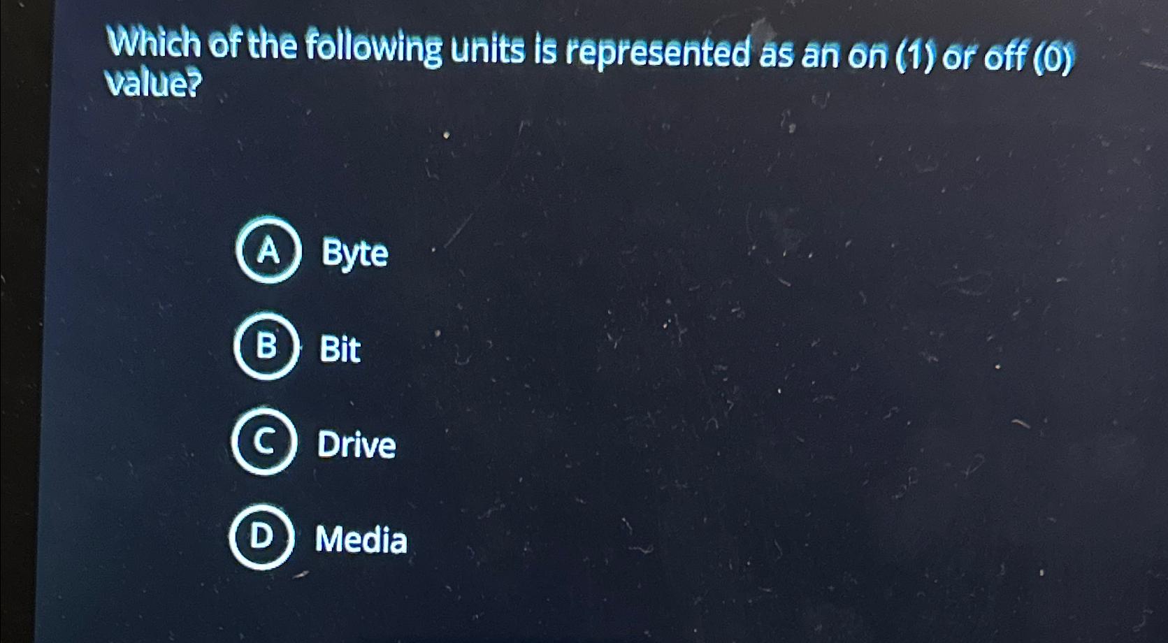 Solved Which of the following units is represented as an on | Chegg.com