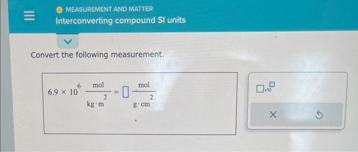Solved Convert the following measurement. | Chegg.com