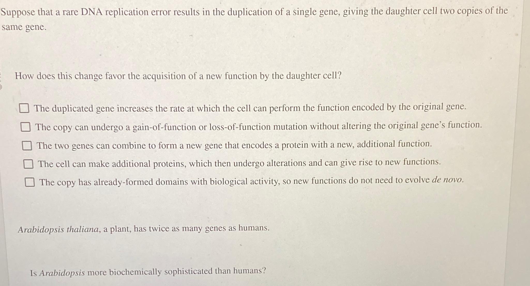 Solved Suppose that a rare DNA replication error results in | Chegg.com
