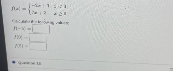 Solved f(x)={−2x+17x+2x