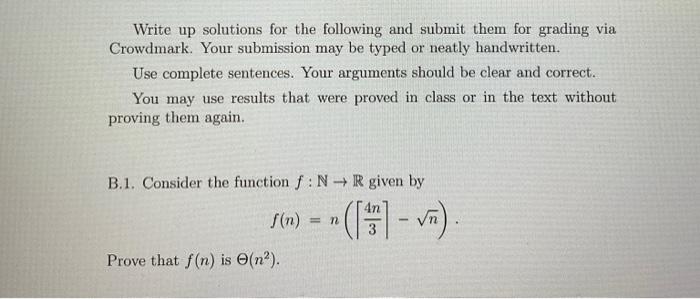 Solved Write up solutions for the following and submit them | Chegg.com