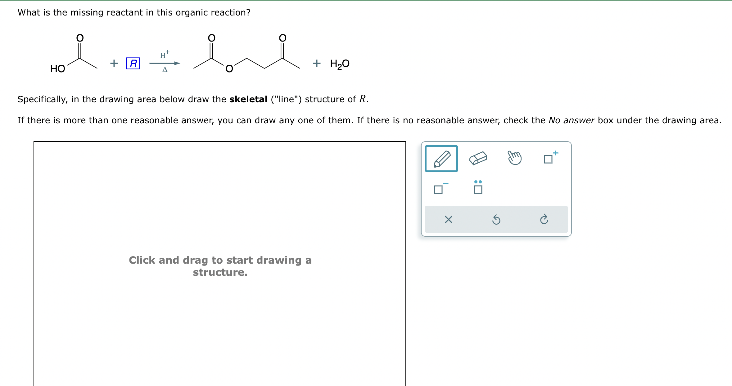 Solved What is the missing reactant in this organic | Chegg.com