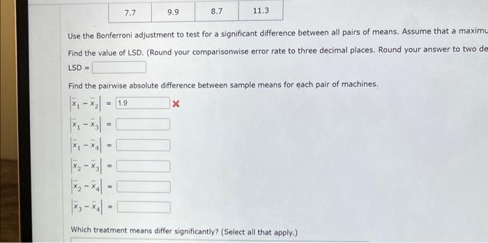 Solved To test for any significant difference in the number | Chegg.com