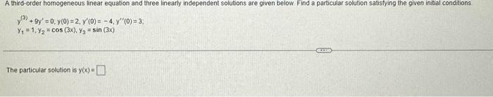 Solved Show directly that the given functions are linearly | Chegg.com