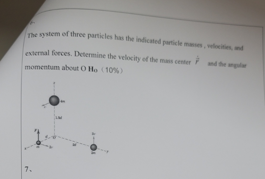 System of three particles has the indicated particle | Chegg.com
