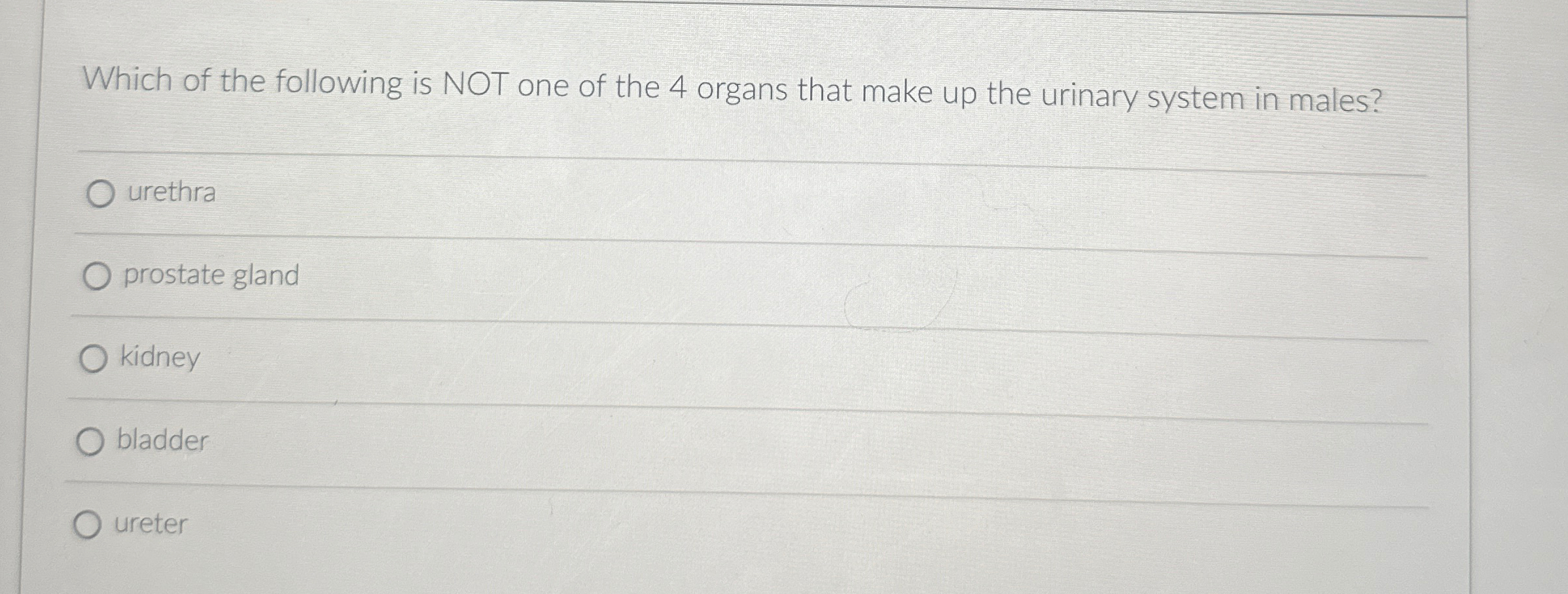 Solved Which of the following is NOT one of the 4 ﻿organs | Chegg.com