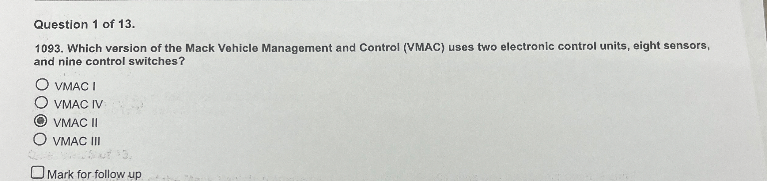Solved Question 1 ﻿of 13.1093. ﻿Which version of the Mack | Chegg.com
