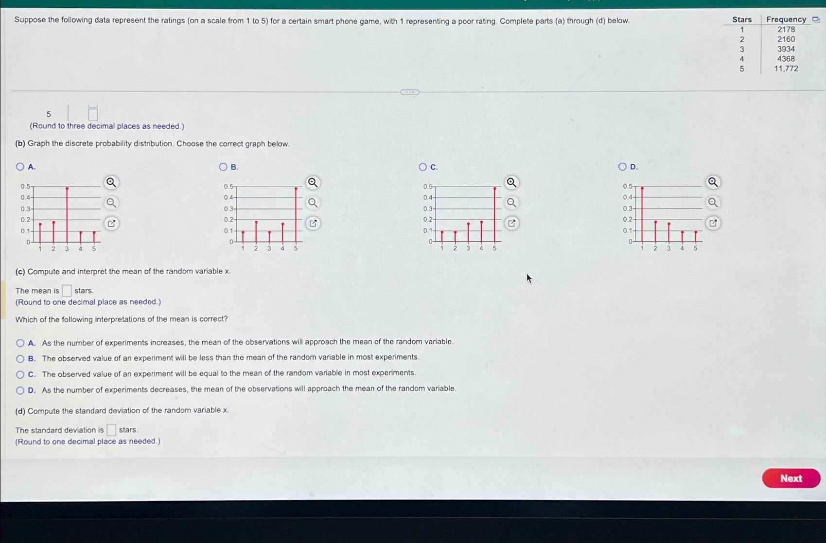 Solved Suppose the following data represent the ratings (on | Chegg.com