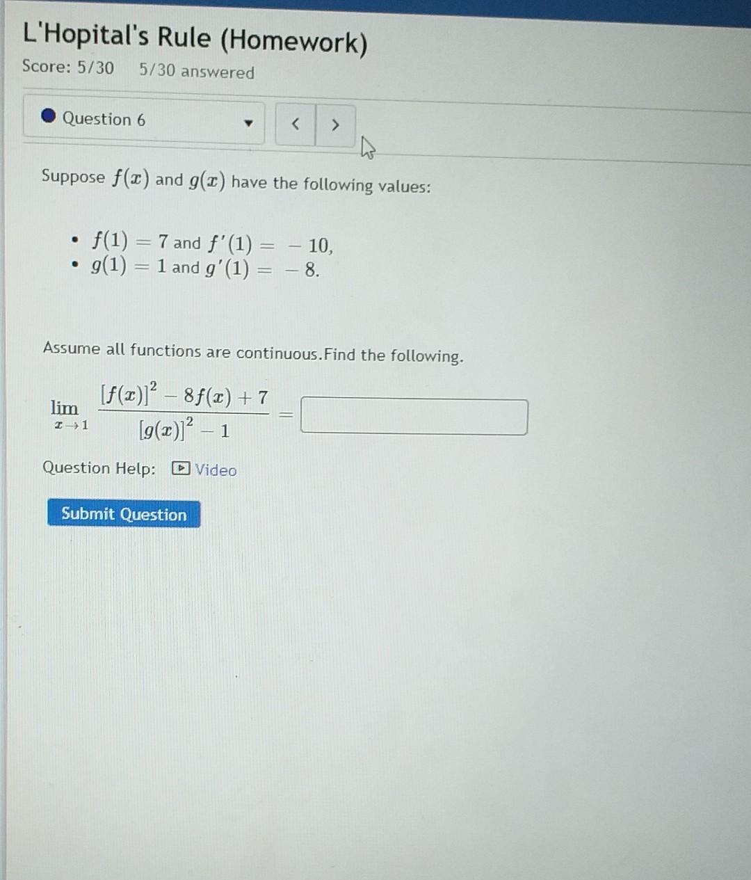 Solved Suppose f(x) and g(x) have the following values: - | Chegg.com