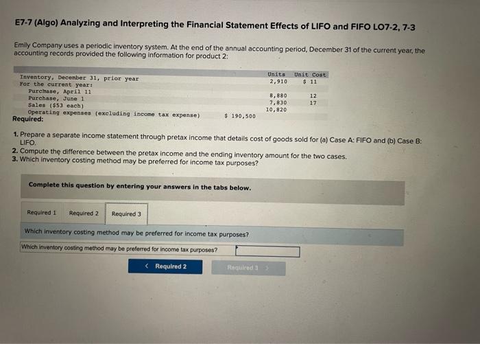 Solved E7-7 (Algo) Analyzing and Interpreting the Financial | Chegg.com