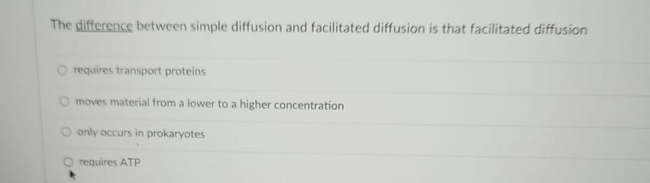 Solved The difference between simple diffusion and | Chegg.com