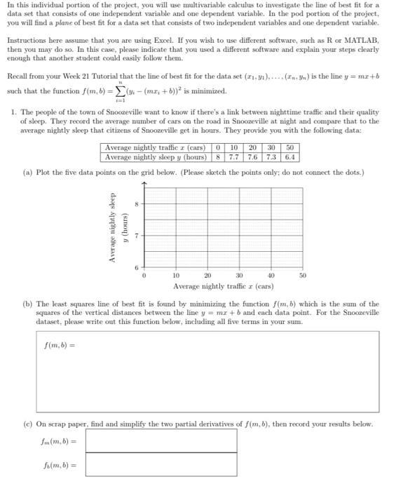 In this individual portion of the project, you will | Chegg.com