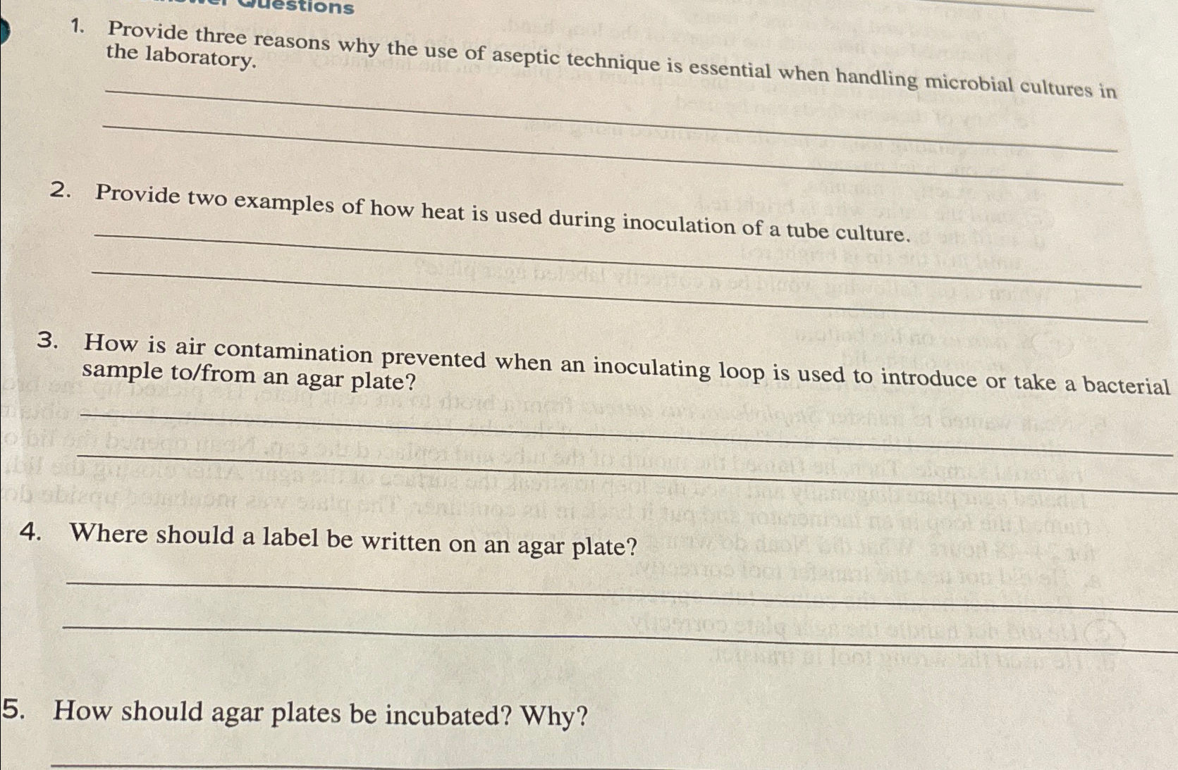 Solved Provide three reasons why the use of aseptic | Chegg.com